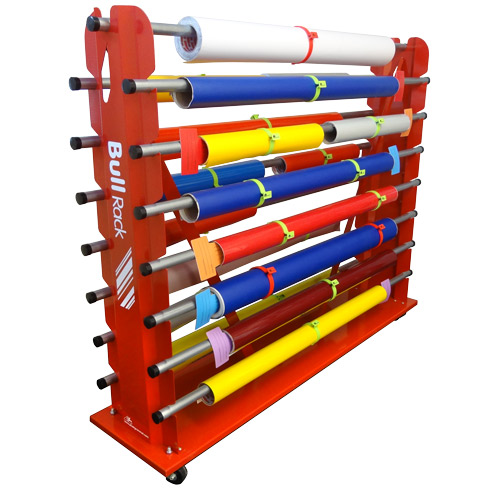 Porta rollos portatiles para almacenamiento de vinilos